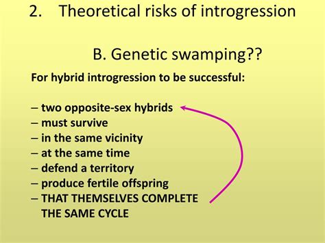 Ppt Practical Risks Of Introgression Theoretical Risks Of