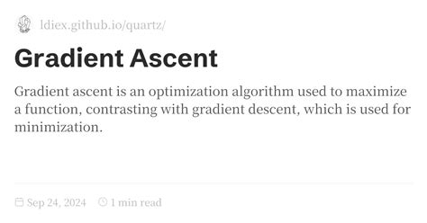 gradient ascent