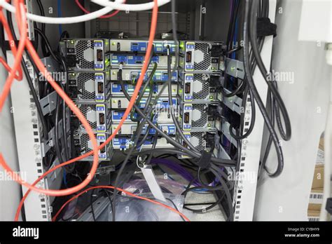 Interior Of Server Stock Photo Alamy