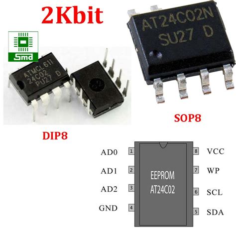 IC EEPROM AT24C02 AT24C08 AT24C32 AT24C64 AT24C256 AT24C512 93C46 93C66 Shopee Việt Nam