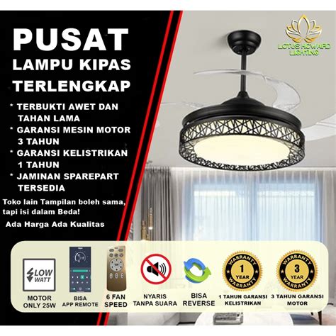Jual Garansi Tahun Lampu Kipas Angin Gantung Plafon Latus Kipas Lampu Inch