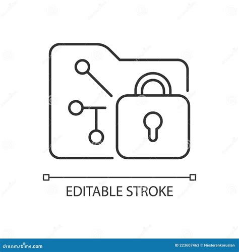 数据加密线性图标 向量例证 插画 包括有 信息 图标 数据 加密 图表 分级显示 控制 线路 223607463