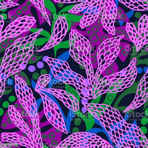 추상적 인 열대 배경 플랫 모던 한 방식으로 꽃 원활한 패턴 손으로 그린 고립 된 둥근 모양 꽃 실루엣을 잘라 윤곽선 스케치 도면입니다 패션 섬유 직물에 적합합니다 꽃