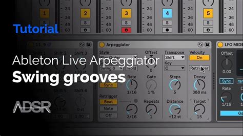 Creating Swing Grooves With Ableton Lives Arpeggiator Youtube