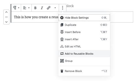 How To Create And Edit Reusable Blocks In Wordpress