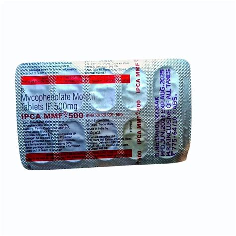 Ipca Mmf 500 Mycophenolate Moetil Ip 500mg Tablets At ₹ 300strip New Delhi Id 2855632771530