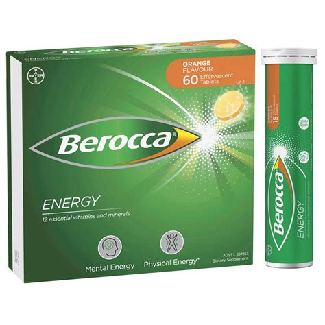 Buy Berocca Energy Orange 60 Effervescent Tablets Online At Chemist Warehouse®