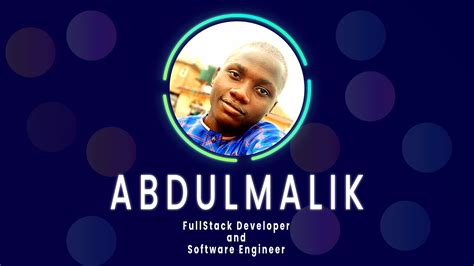 Abdulmaliknurudeen Nurudeen Abdulmalik GitHub