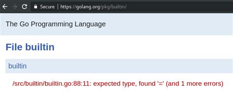 Xtoolsgodoc Godoc Failing On Aliases When Viewing Pkgbuiltin · Issue 21601 · Golanggo · Github