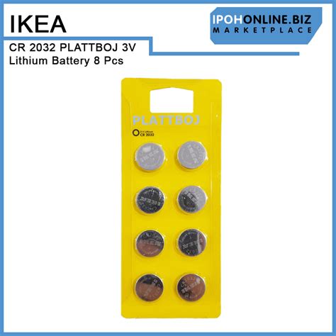 IKEA CR 2032 3V Plattboj 8 pcs Lithium Battery - Expired 2021 2022 ...