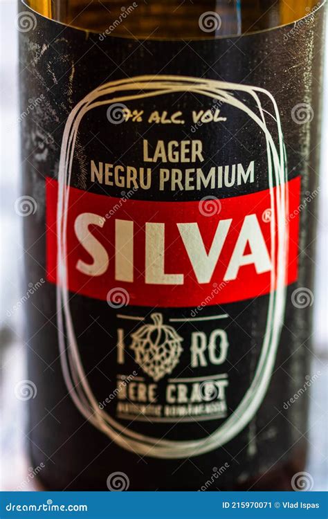 Silva Dark Beer Latin Name For Forest Beer Glass Bottle Details Isolated Popular Romanian Beer