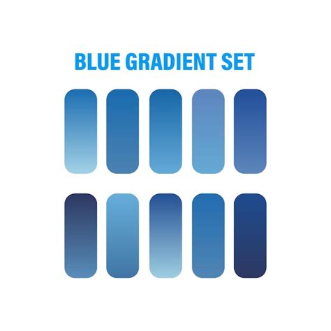 Premium Vector Blue Gradient Set