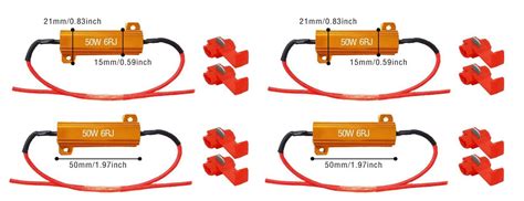 Inline Resistors For Led Signal Light Bulbs Set Of Four Audette