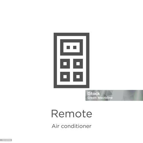 Remote Icon Vector From Air Conditioner Collection Thin Line Remote