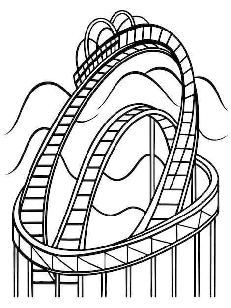 Roller Coaster Printable Coloring Pages [2025]