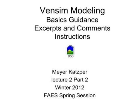 Vensim Modeling