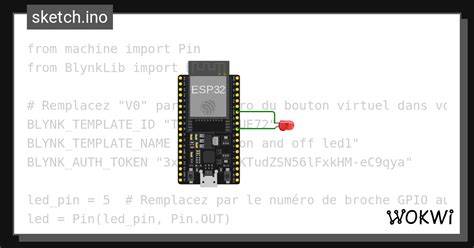 switch on and off led wokwi esp32 stm32 arduino simulator