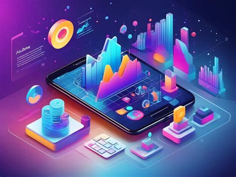 Premium Ai Image Isometric Application Ux Of Pc And Phone With Business Graph And Analytics Data