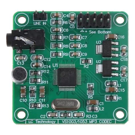 MÓdulo Reproductor Mp3 Placa Vs1053 Puerto Spi 12288 Mhz Cristal Eur