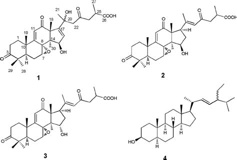 Structures Of The Isolated Compounds From Ganoderma Adspersum Download Scientific Diagram
