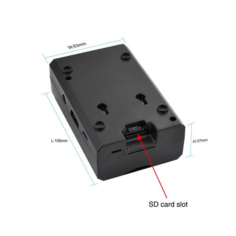 KEYESTUDIO Black Case ABS Case For Raspberry Pi B Model B Supporting Camera Installation