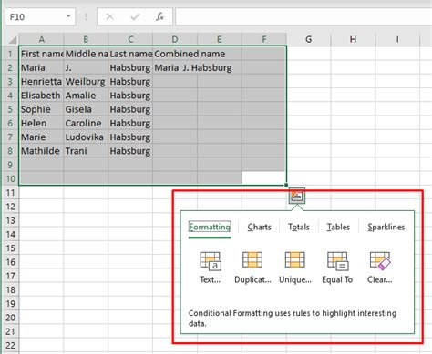 How To Use The Quick Analysis Tool In Microsoft Excel