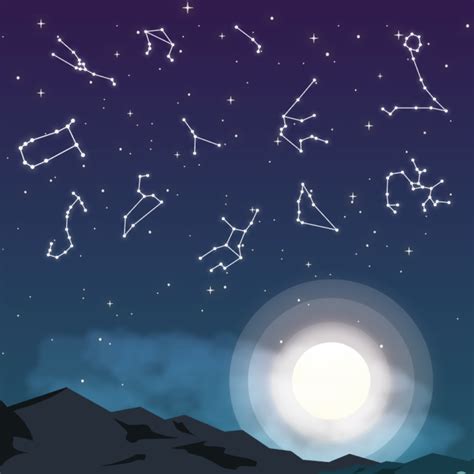 숲속 보름달 일러스트 Ai 다운로드 Download Full Moon Forest Vector Urbanbrush