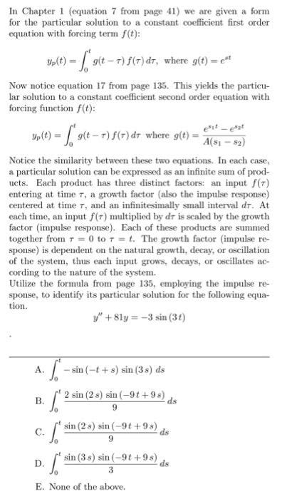 Solved In Chapter Equation From Page We Are Given Chegg Com