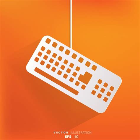 premium vector computer keyboard web icon