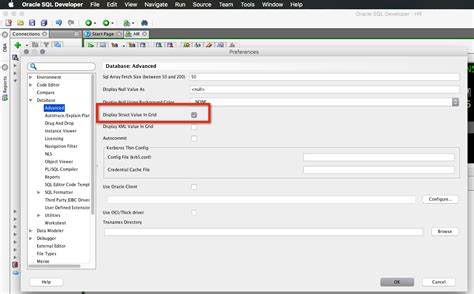 Showing Typed Column Values In Sql Developer
