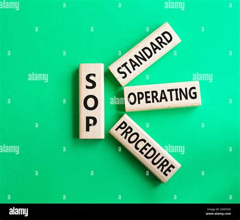 Sop Standard Operating Procedure Symbol Wooden Blocks With Word Sop Beautiful Green