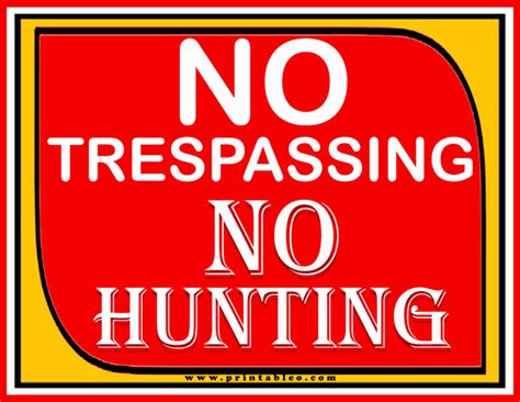 25 Printable No Trespassing Signs Free Download
