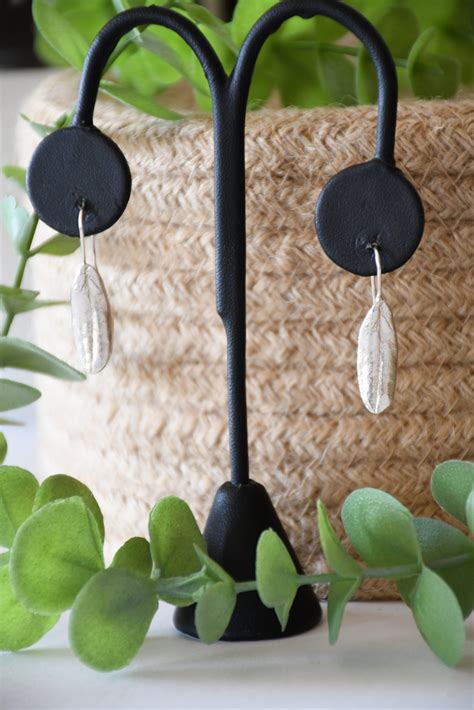 Olive Leaf Earrings Silver Meet Palestine