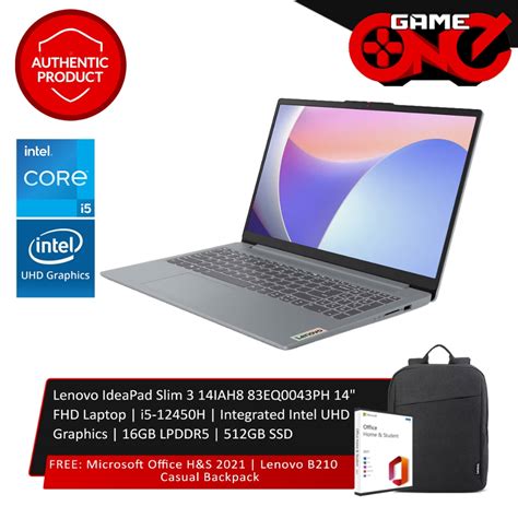 Lenovo IdeaPad Slim IAH EQ PH FHD Laptop I H GB LPDDR GB SSD