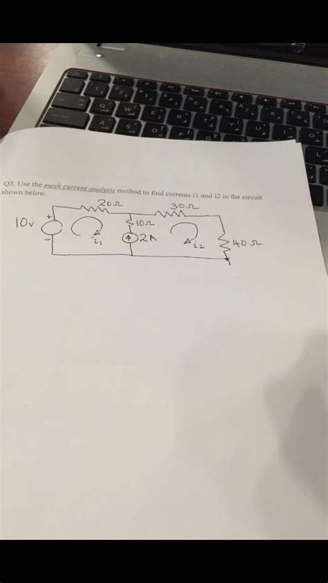 solved use the mesh current analysis method to find currents