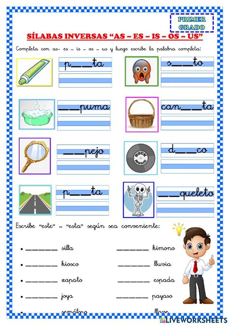 Sílabas Inversas As Es Is Os Us Worksheet Silabas Inversas Lecciones De Lectura Lectura Pdf