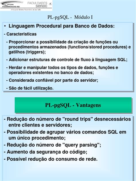 bdii pl pgsql modulo i parte 1 pdf sql ciência da computação