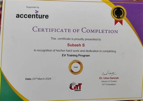 Subash S On Linkedin Ev Sustainability Trainingprogram Accenture Gttfoundation…