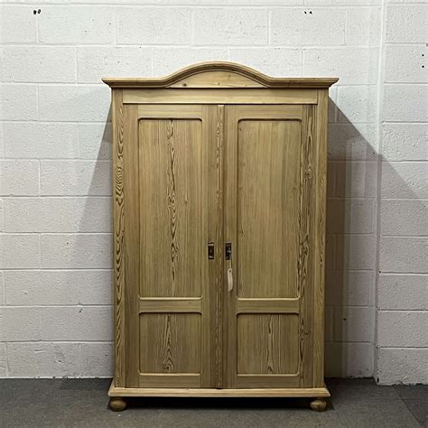 Small Arched Top Antique Pine Wardrobe In Antique Wardrobes And Armoires