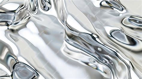 Premium Photo | Abstract silver liquid metal texture with reflections