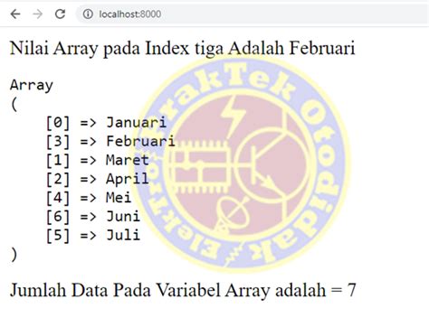 Belajar Php 13 Struktur Dan Fungsi Array Pada Php