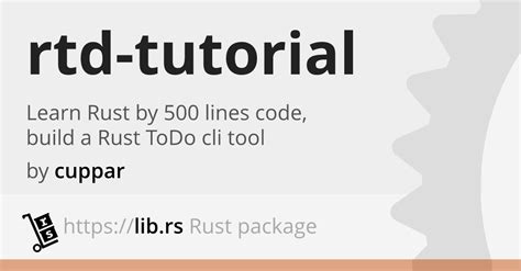 Rtd Tutorial Command Line Utility In Rust Lib Rs