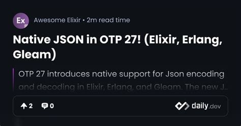 Native Json In Otp 27 Elixir Erlang Gleam Rgleamlang