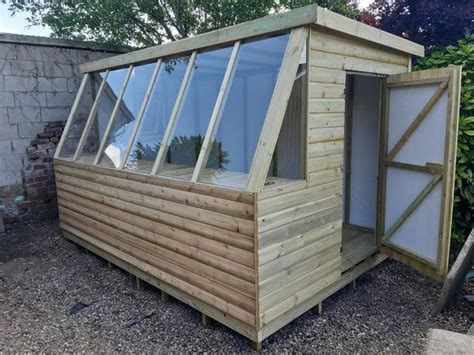 Potting Shed 12mm Tanalised Shiplad Cladding White Post Farm Garden