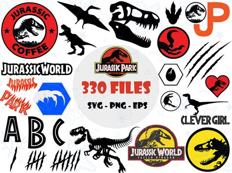 Jurassic Park Svg Dinosaur Svg Bundle Jurassic Font Svg Etsy