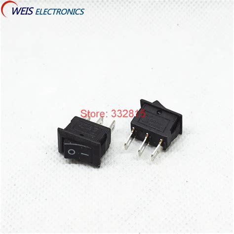 10PCS KCD11 KCD11 3P 3PIN 2POSITION Rocker Switch 250VAC 3A 10x15mm I O Button Switches Free
