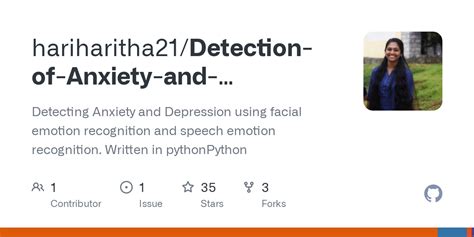 Github Hariharitha21detection Of Anxiety And Depression Detecting Anxiety And Depression