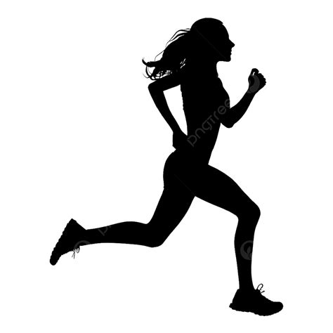Female Runner Silhouette Clip Art Woman Running Silhouette Images