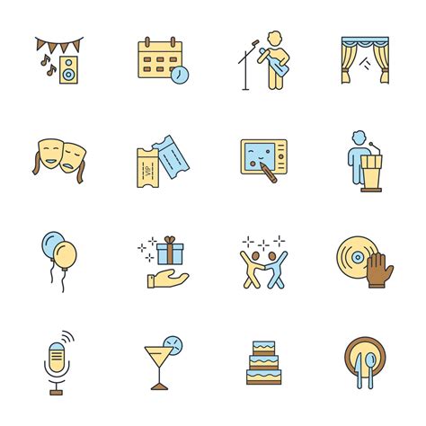 Event Icons Set Event Pack Symbol Vector Elements For Infographic Web