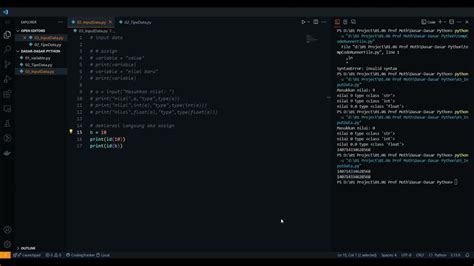 03 Input Dan Output Pada Python Youtube